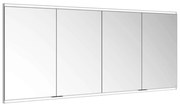 Keuco Royal Modular 2.0 - Zrcadlová skříňka s LED osvětlením, 180x70x16 cm, hliník 800410180100400