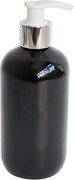 Dávkovač na mýdlo 300 ml černý s bílo-stříbrnou pumpičkou BELA