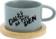 DALŠÍ NA PIČU DEN - šedý hrníček makronka 200 ml