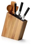 Continenta C4151 - Stojan na nože s flexi vložkou a přihrádkou 31x8x24,5 cm dub C4151