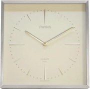 Nástěnné hodiny twins 2904 white 28cm