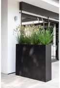 Dělící květináč ELEMENTO, sklolaminát, šířka 117 cm, antracit