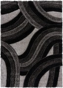 Flair Rugs, AKCE: 80x150 cm Kusový koberec Indulgence Velvet Carved Grey/Black, černá, ložnice