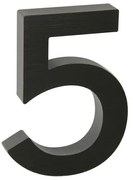 Domovní číslo "5", RN.100LV, broušené, černá