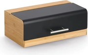Zeller Present Bambusový chlebník s černým kovovým víkem, 36,3 x 20 x 13,5 cm
