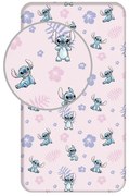 Jerry Fabrics Prostěradlo Lilo and Stitch Pink 90x200x25 cm