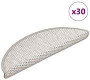 Samolepící nášlapy na schody vzhled sisal 30ks 56x17x3cm béžové 3365858