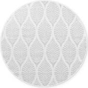 NORTHRUGS, Kusový koberec Duet Liora 106246 White/Gray kruh - na ven i na doma, 160x160 (průměr) kruh, šedá, chodba / předsíň