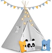 Teepee stan pro děti se světýlky - panda