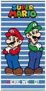 Plážová osuška Super Mario & Luigi - motiv Here We Go! - 100% bavlna - 70 x +140 cm