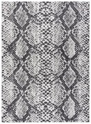 Dywany Łuszczów, Kusový koberec Sion Sisal Snake`s skin 22162 ecru/black – na ven i na doma, 80x150, šedá, chodba / předsíň