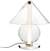 Marset Fragile, designová stolní lampa LED 3,6W 2200K z čirého skla se stmívačem, výška 35cm