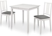 3dílný jídelní set MDF bílý 276395