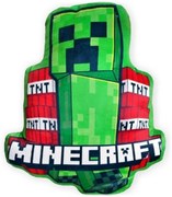 Tvarovaný 3D polštář Minecraft - motiv Creeper & TNT - 35 x 37 cm