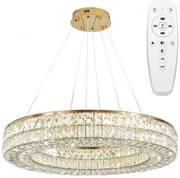 Toolight Designové LED osvětlení Crystal + dálkové ovládání LED APP1568-CP Gold 60cm