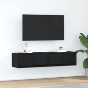 TV skříňky 2 ks Dub černý 60x31x25,5 cm Dřevěné konstrukce