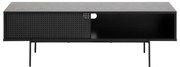 Černý TV stolek v dekoru jasanu 140x45 cm Angus – Actona