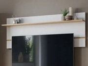 Nástěnný panel s policí Foggia 188 cm, dub artisan/bílá