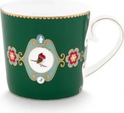 Pip Studio Love Birds hrnek 165ml, tmavě zelený (Porcelánový hrnek Love Birds)