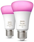 LED žárovka E27 Philips Hue 2ks 9W (75W) White and Color Ambiance (2000-6500K/RGB) stmívatelná