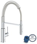 Grohe Get - Dřezová baterie s flexibilním ramenem a sprškou, chrom 30361000