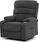 Polohovací křeslo šedé, elektrické TV-S8348 GREY2