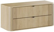 Závěsná skříňka pod umyvadlo Ovalia s deskou 120 cm dub Cremona