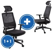 Kancelářská židle Falco 1 + 1 ZDARMA, černá
