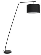Černá stojací lampa s textilním stínidlem (výška 220 cm) Martine – White Label
