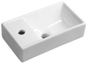 Sapho Small - Umývátko Minos, 40x22 cm, s přepadem, otvor pro baterii vlevo, bílá 4759