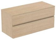 Ideal Standard Finesse - Umyvadlová skříňka, 120x51x56 cm, 2 zásuvky, bílý dub E3431US