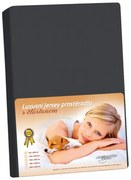 Bellatex prostěradlo jersey LUX šedá rozměr 90x200 cm