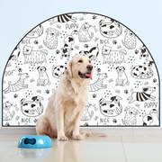 PIPPER. Ochranná textilní nálepka na zeď - Oblouk - Veselí psi Velikost: 120x96cm, Jméno: Bez jména