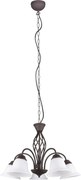 Tmavě hnědé závěsné svítidlo se skleněným stínidlem ø 60 cm Rustica – Trio