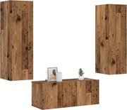 Nástěnné TV skříňky 3 ks starého dřeva kompozitní dřevo 3328963