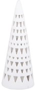 räder LED lucerna Fir Tree 11 cm, bílá barva, porcelán