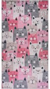 Růžový dětský koberec 80x150 cm Silly Cats – Vitaus