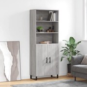 Skříň highboard šedá sonoma 69,5 x 34 x 180 cm kompozitní dřevo