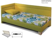 NEW DESIGN postele Válenda VARIO s čely a úložným prostorem, matrace a rošt v ceně, 80×200 cm Velikost postele: 80 × 200 cm, Strana: Levá