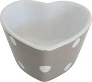 Keramická zapékací miska 10 cm - srdíčko hnědé
