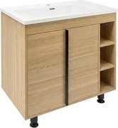 Koupelnová skříňka s umyvadlem Naturel Lucca 79x70x45 cm dub mat LUCCA80DU3A