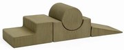 Khaki manšestrové pěnové hřiště 45x170x30 cm Montessori – Meowbaby