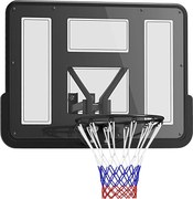 SPORTNOW Basketbalový koš s tabulí pro venkovní a vnitřní použití, Basketbalová deska s Ø45 cm ocelovým rámem a sítí, nástěnná montáž, Basketbalová de