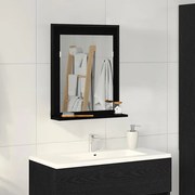 vidaXL Koupelnové zrcadlo s poličkou 50x12x60 cm kompozit [862222] Barva: Černý dub