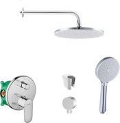 SANITINO - Sprchový set s baterií a tělesem pod omítku Hansgrohe, příslušenství kielle, chrom SANI21HKK010