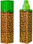 Hranatá láhev na pití Minecraft - motív Ground - 650 ml