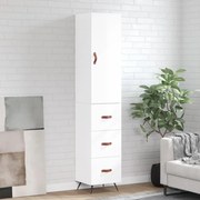 Skříň highboard bílá s vysokým leskem 34,5x34x180 cm kompozit