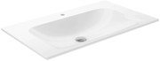 Keuco Plan - Umyvadlo 81x49 cm, skrytý přepad, otvor pro baterii, CleanPlus, bílá 32960318001