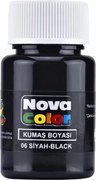Nova Color - barva na textil NC-164, černá, 30 ml
