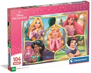 Clementoni - Puzzle 104 Super Disney Princezny